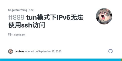 Tun模式下ipv6无法使用ssh访问 · Issue 889 · Sagernet Sing Box · Github