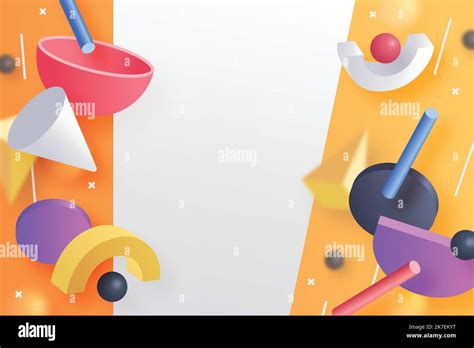 Geometric Plexus Pattern Digital 3d Shapes 3 Vertical Gradient Color