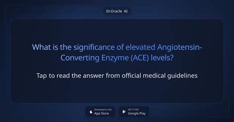What Is The Significance Of Elevated Angiotensin Converting Enzyme Ace Levels