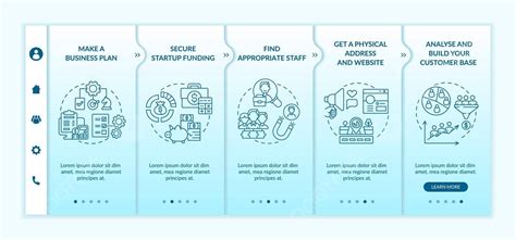 Startup Launch Steps Onboarding Vector Template Investment App Slide