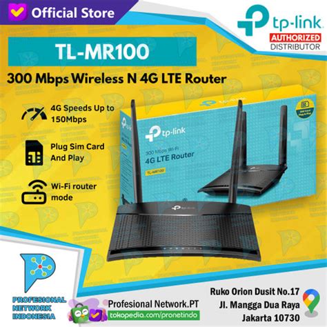 Promo Tp Link Tl Mr Mbps Wireless N G Lte Router Cicil X Jakarta Pusat
