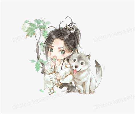 漫画男子与狗PNG图片素材下载 男子PNG 熊猫办公