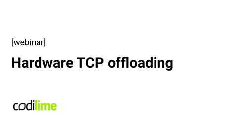 Webinar Hardware Tcp Offloading Focused On The Mqtt Protocol Webinar Hardware Tcp Offloading Focused On The Mqtt Protocol
