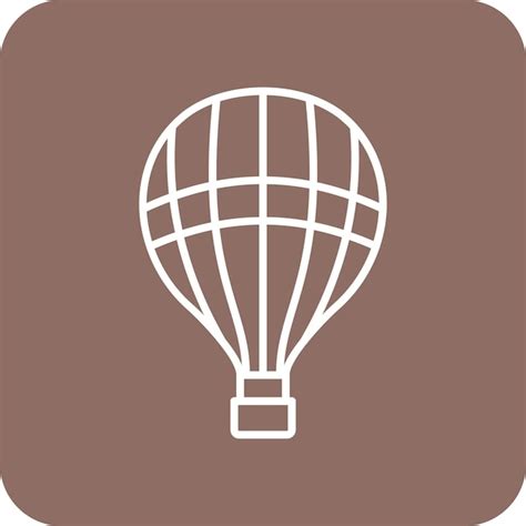 뜨거운 공기 풍선 아이콘 프리미엄 벡터