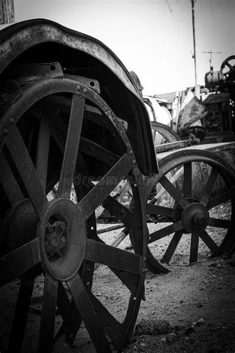 Steel Lug Wheels On A Tractor 1 Stock Image Image Of Abstract Detail