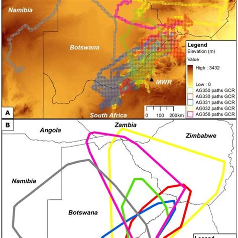 path gcrs a represent 10×10 km grid cells intersected by a continuous download scientific