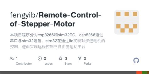 Github Fengyibremote Control Of Stepper Motor 本项目程序分为esp8266和