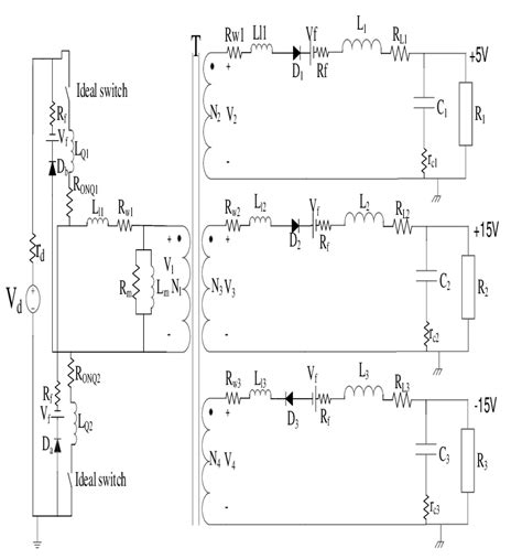 Multiple Outputs Forward Dc Dc Converter Download Scientific Diagram