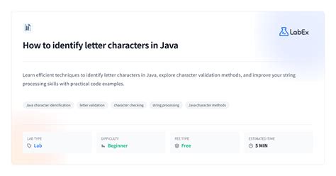 How To Identify Letter Characters In Java Labex