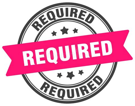 Required Stamp Required Rectangular Stamp On White Background Stock Vector Illustration Of