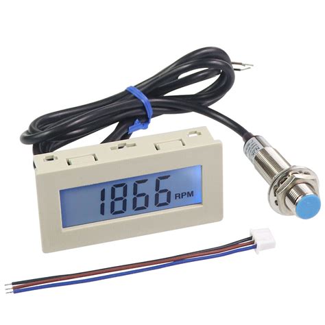 AC 110V 230V DC 8 24V Digital Tachometer RPM Motor Speed Meter Hall