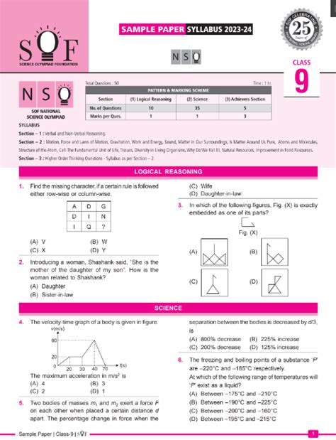 Class 9 Study Material Page 6 Olympiad Tester