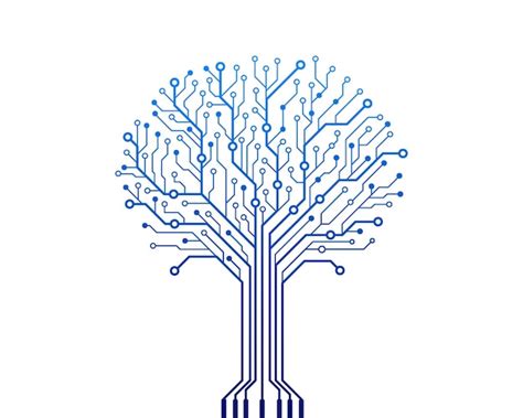 Premium Vector Abstract Circuit Tree On White Background Technology Design Computer