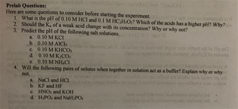 Solved Prelab Questions Here Are Some Questions To Consider Chegg Com