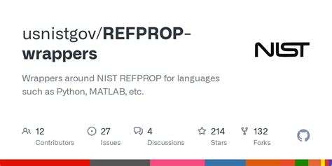 Refprop Wrappers Wrappers Python Readme Md At Master · Usnistgov Refprop Wrappers · Github