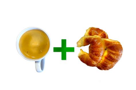 우유가 든 커피 플러스 기호 3 크로와상이 흰색 배경으로 위에서 본 것 0명에 대한 스톡 사진 및 기타 이미지 0명 달콤한