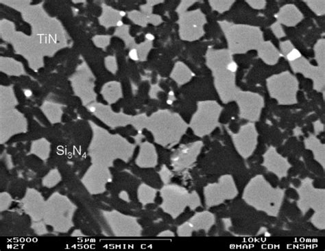 Microstructure Of The Silicon Nitride Titanium Nitride Ceramic