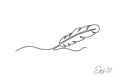 Feather Continuous Line Art Vector Illustration 29566445 Vector Art At Vecteezy