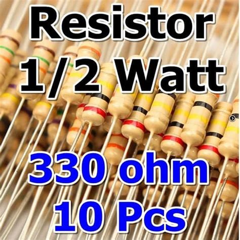 Resistor 10 Pcs 330 Ohm 5 12w Carbon Film Resistor Shopee Malaysia