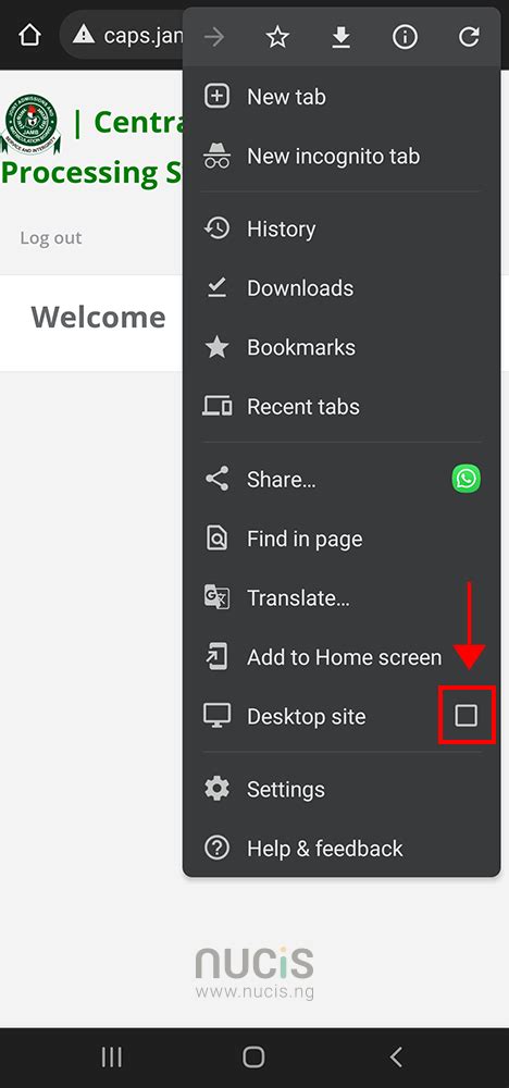 Accept Reject Admission On Jamb Caps Nucis