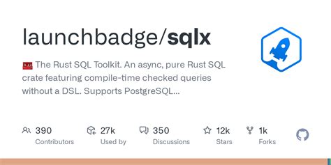 Github Launchbadge Sqlx The Rust Sql Toolkit An Async Pure Rust