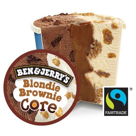 Ben And Jerrys Core Blondie Brownie Ice Cream 500ml From Ocado