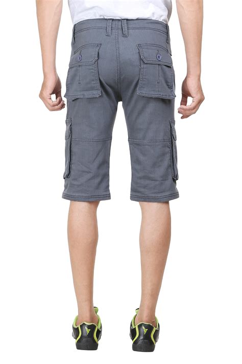 Buy Fx Solid Mens Grey Cargo Shorts Online ₹650 From Shopclues