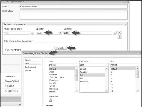 sap webi conditional formatting