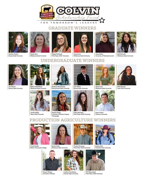 The Colvin Scholarship Fund Awards 23 Recipients 81 500 The National