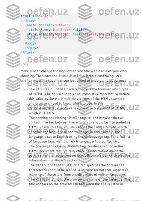 Html And Css Information And Project