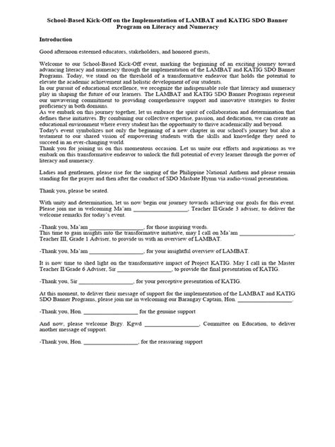 Scriptsdo Lambat And Katig Program Pdf Literacy Behavior Modification