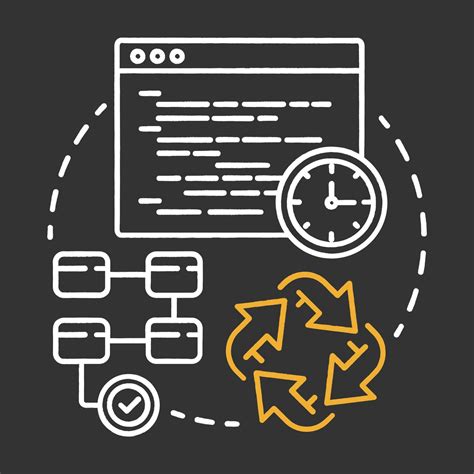 Unit Testing Chalk Concept Icon Software Development Stage Idea Thin Line Illustration