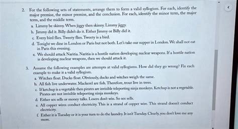 Solved Texts Self Assessment Syllogisms 2 For The Following Sets Of Statements Arrange Them