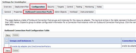 Soa 11g Create Outbound Connection Pool For Jms Adapter Oracle