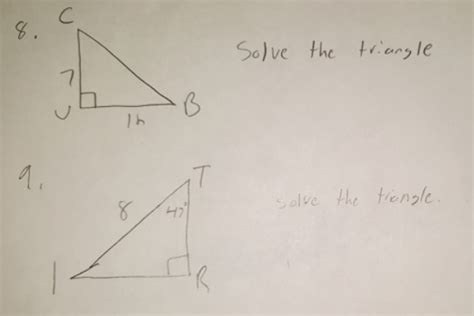 Solved Solve The Triangle Solve The Triangle