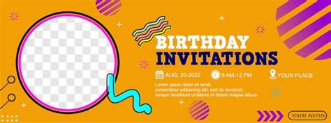 무료로 다운로드 가능한 생일 파티 초대장 벡터 And 일러스트 Freepik