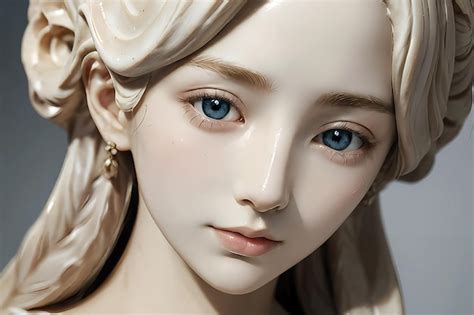 Premium Ai Image A Sculpture Of A Serene And Classic Portrait