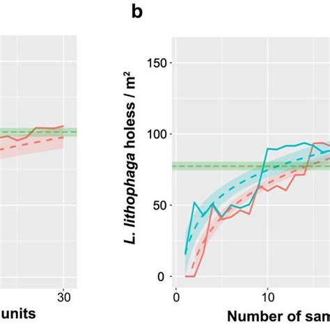 Interpolation Curves For Lithophaga Lithophaga Holes Density Data In