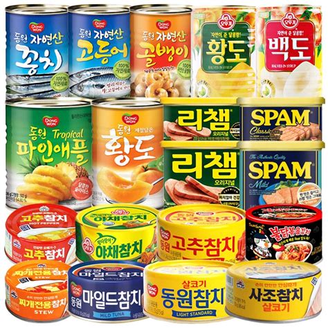 통조림 캔 모음전 꽁치 고등어 골뱅이 황도 참치 스팸 티몬