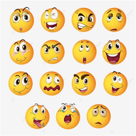 黃色 3d 可愛卡通臉集合 卡通片 脸 表情符號向量圖案素材免費下載，png，eps和ai素材下載 Pngtree