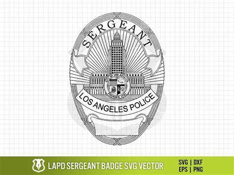 Lapd Sergeant Badge Svg Vector Los Angeles Police Department Sgt Badge