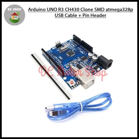 Jual Arduino Uno R3 Ch430 Clone Smd Atmega328p Usb Cable Pin Header