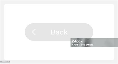 Inactive Back Button Ui Element Template Stock Illustration Download Image Now Administrator