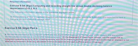Solved Required Information Exercise 8 9a Algo Computing