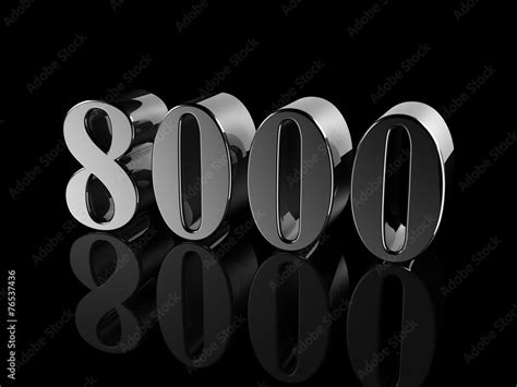 Number 8000 Stock 일러스트레이션 Adobe Stock