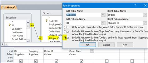 How To Use Join Property In Ms Access