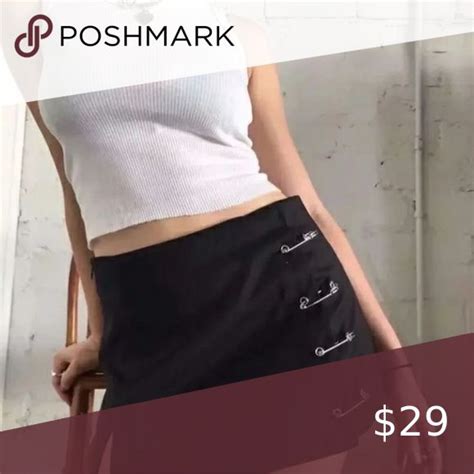 Safety Pin Mini Skirt Mini Skirts Black Mini Skirt Clothes Design