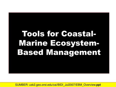 Ppt Tools For Coastal Marine Ecosystem Based Management Powerpoint