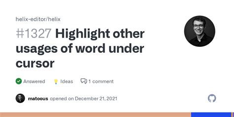 Highlight Other Usages Of Word Under Cursor · Helix Editor Helix