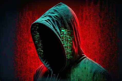 Premium Ai Image Digital Composite Image Of Hacker And Screen
